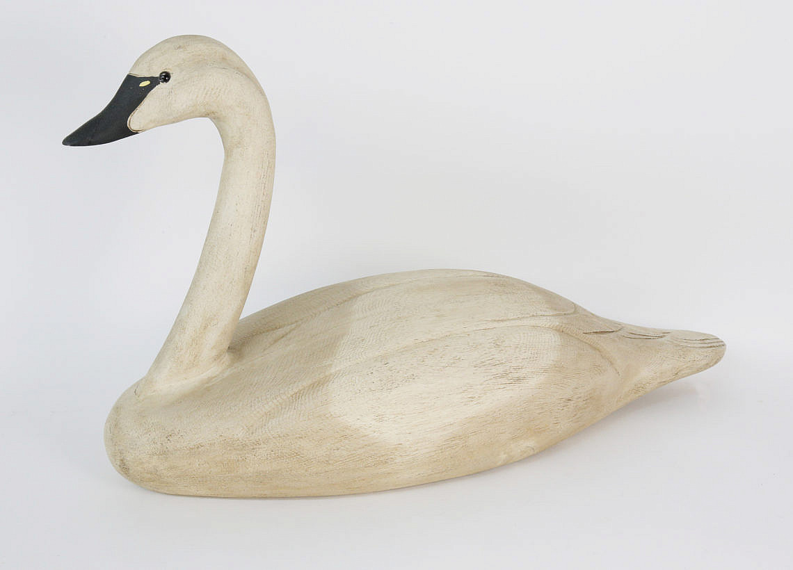 Hand Carved Wooden Nesting Swan - Hand Carved Wooden Nesting Swan Decoy ...