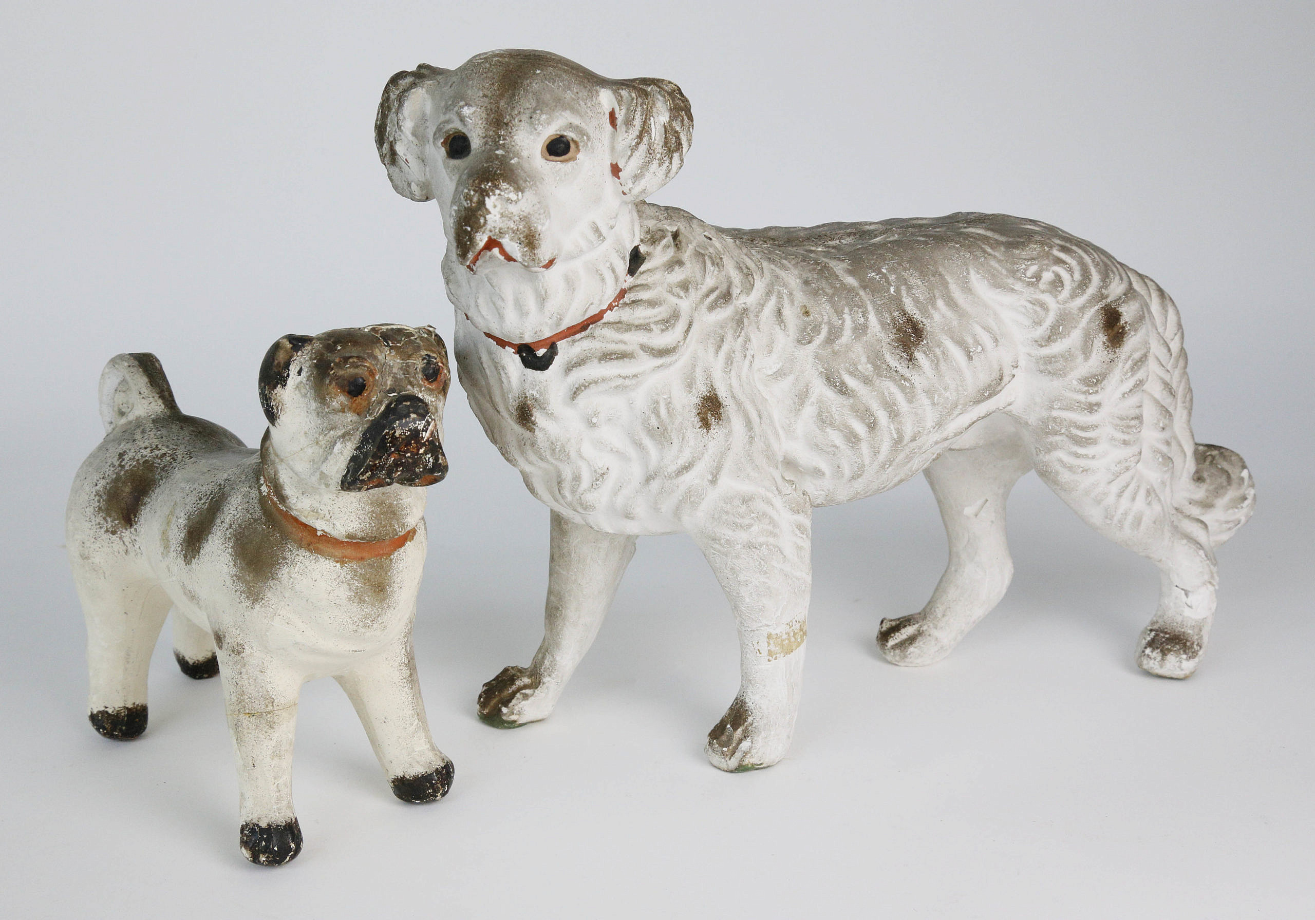 Two 1930s Chalkware Dogs - Two 1930s Chalkware Dogs - Rafael Osona ...